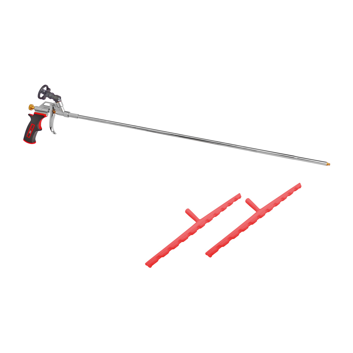 PU-Pistole FLACHDACH - mit langem Pistolenrohr und abgewinkelter Dosenaufnahme | D-TACK