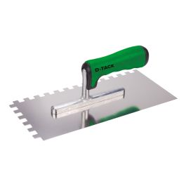 Glättkelle / Traufel gezahnt 2K-Softgriff | D-TACK
