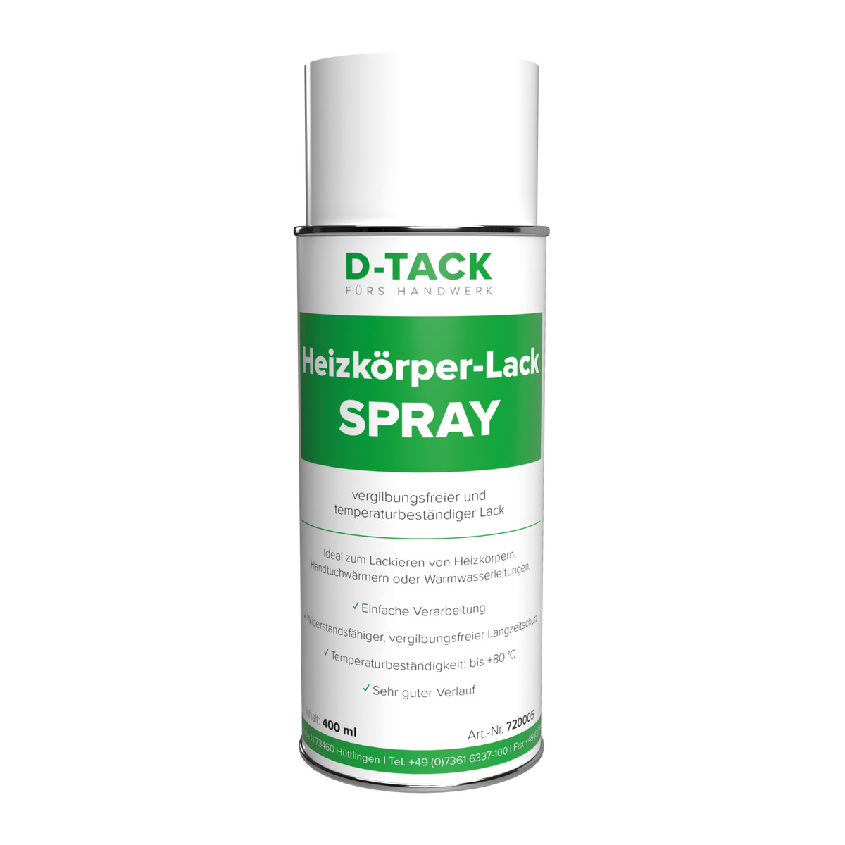 Heizkörper-Lack SPRAY Reinweiss | D-TACK